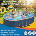 Liyufly Foldable Above Ground Swimming Pool, Metal Steel Frame Kiddie ...