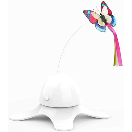 Butterfly Cat Game, Cat Toy, with Electric 360 ° Rotating Butterfly 3 ...