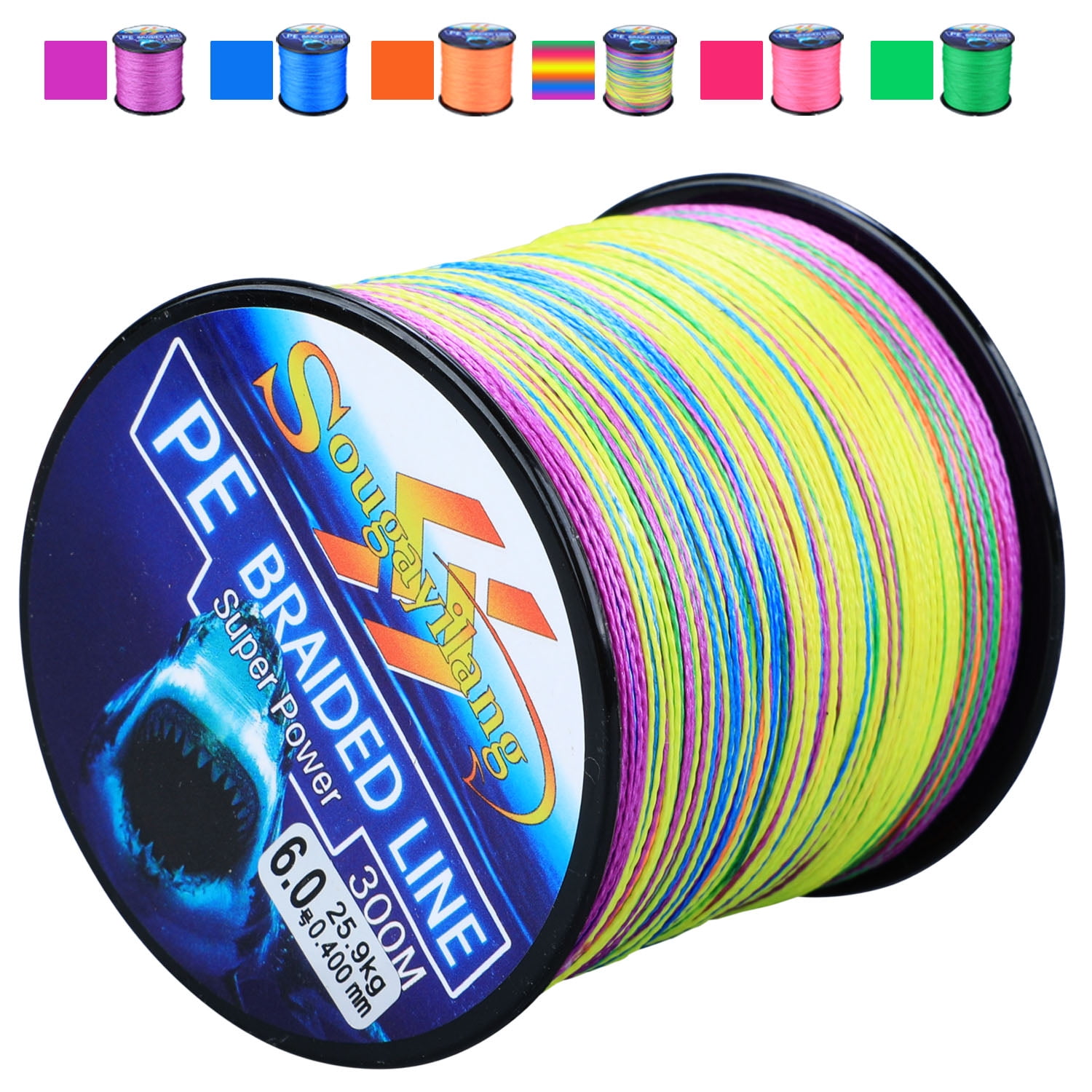 Sougayilang 4 Strands Braided Fishing Line 0.12-0.5mm 0 Memory PE Wire ...