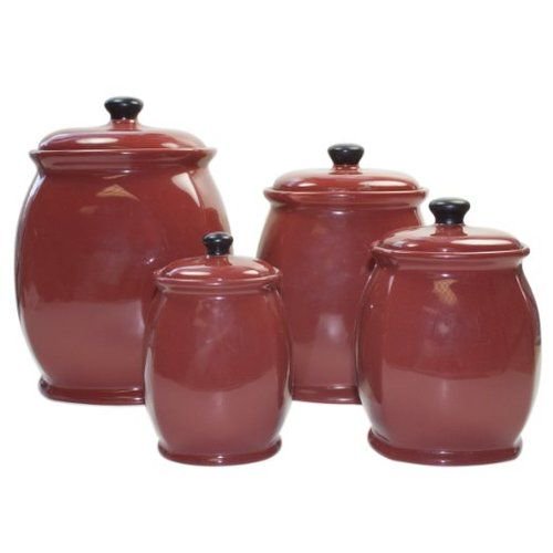 Jay Import Hearthstone Red Canister Set - Walmart.com - Walmart.com