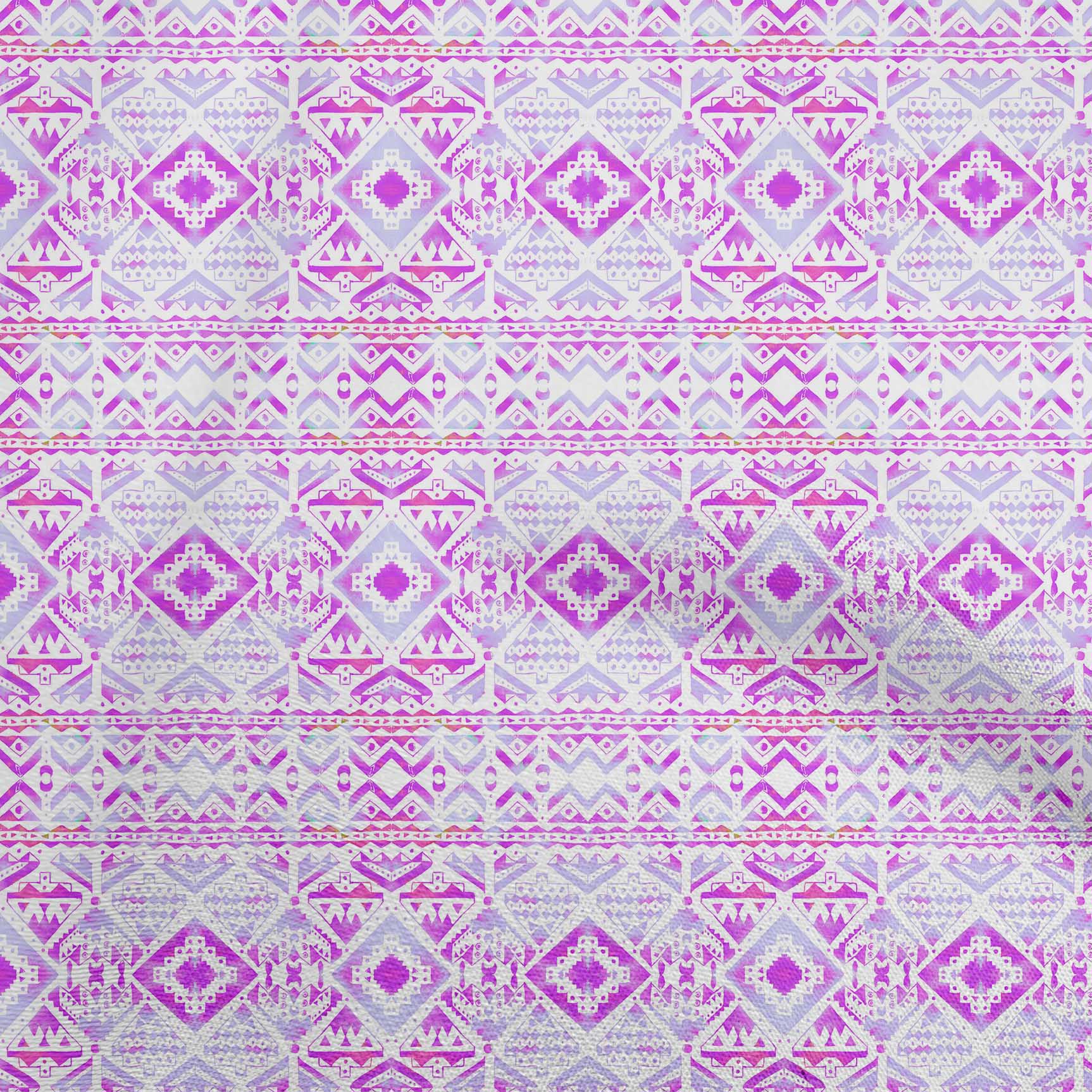 oneOone Cotton Poplin Fuschia Pink Fabric Tribal Sewing Material Print ...