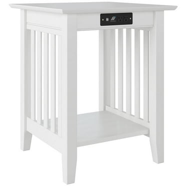 Mission Printer Stand with Charging Station in Walnut or Caramel ...