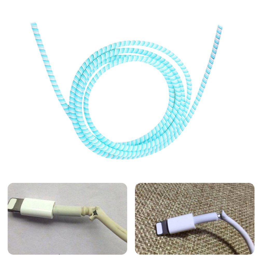 1.4m Cable Wraps Creative Spiral Cord Sleeve for Headphones & Charging ...