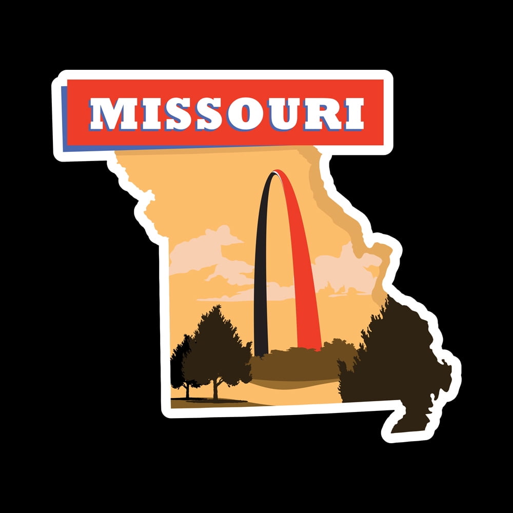 Enjoy State of Missouri Shaped Sticker Decal - Self Adhesive Vinyl ...