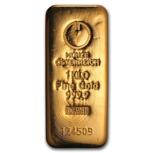 1000 gram Gold Bar - Austrian Mint (Cast) - Walmart.com