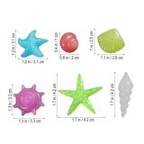 60pcs Colorful Pebble Conch Shell Glow Stones in the Dark for Aquarium ...