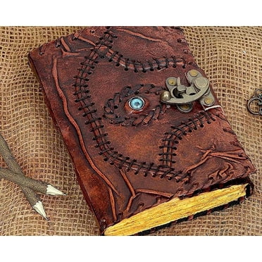 AGWANI HANDICRAFT Vintage Handmade Leather Spell Book, Journal, Diary ...