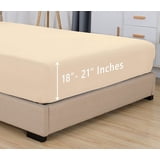 Elegant Comfort Single Fitted Sheet, Smart and Deep Pocket 18 inch ...