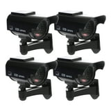 TKOOFN 4 Pack Solar & Battery Operated Surveillance Dummy Cameras with ...