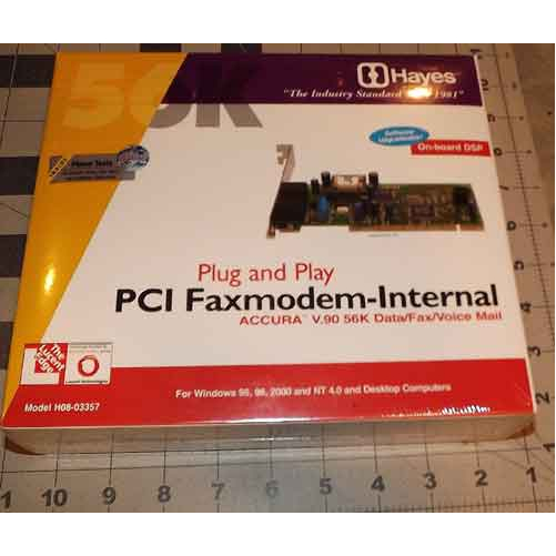 Hayes 08-03357 56K PCI Modem V.90/K56flex Super Speed Modem (New ...