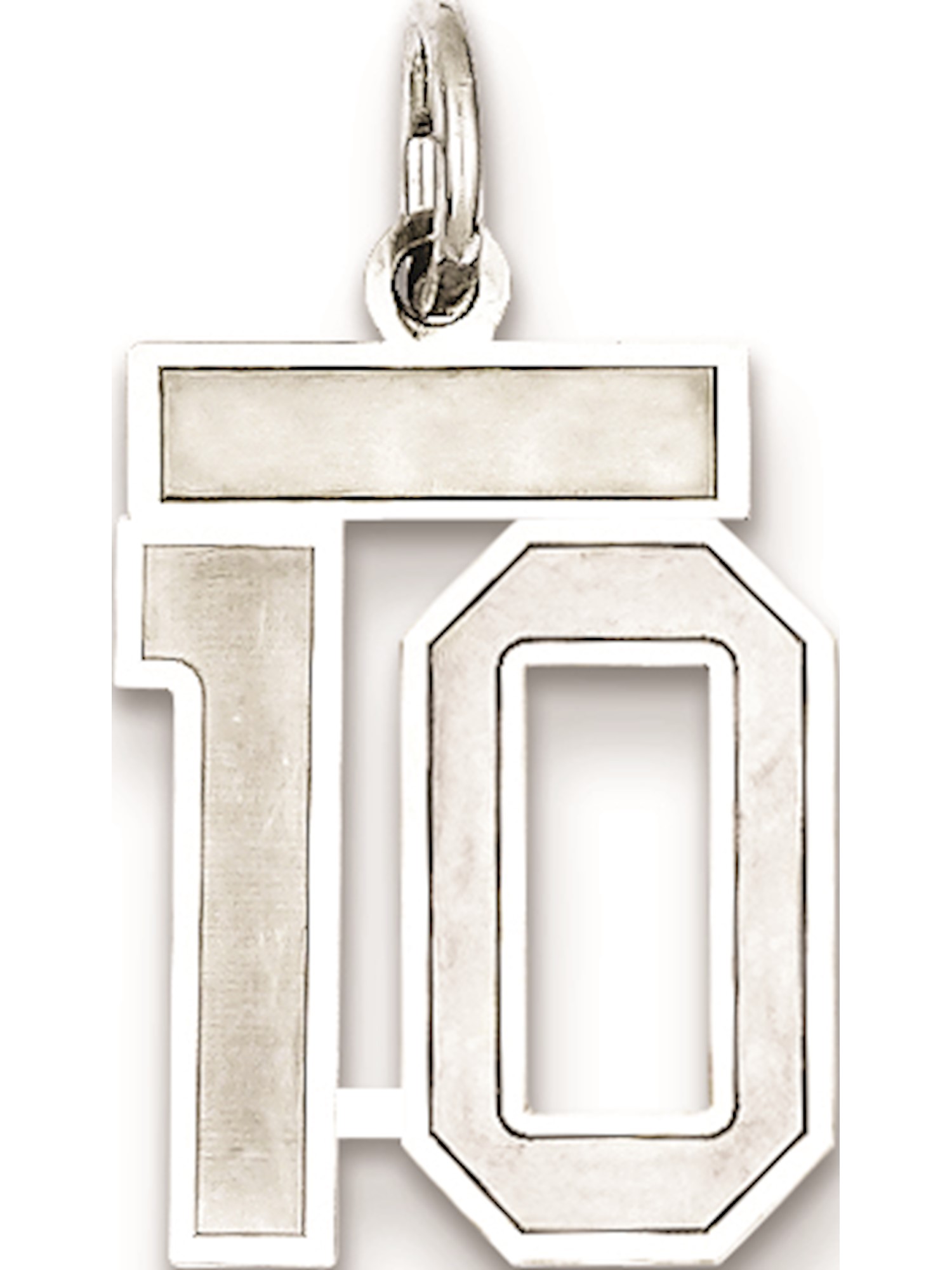 925 Sterling Silver Small Satin Number 10 | Walmart Canada