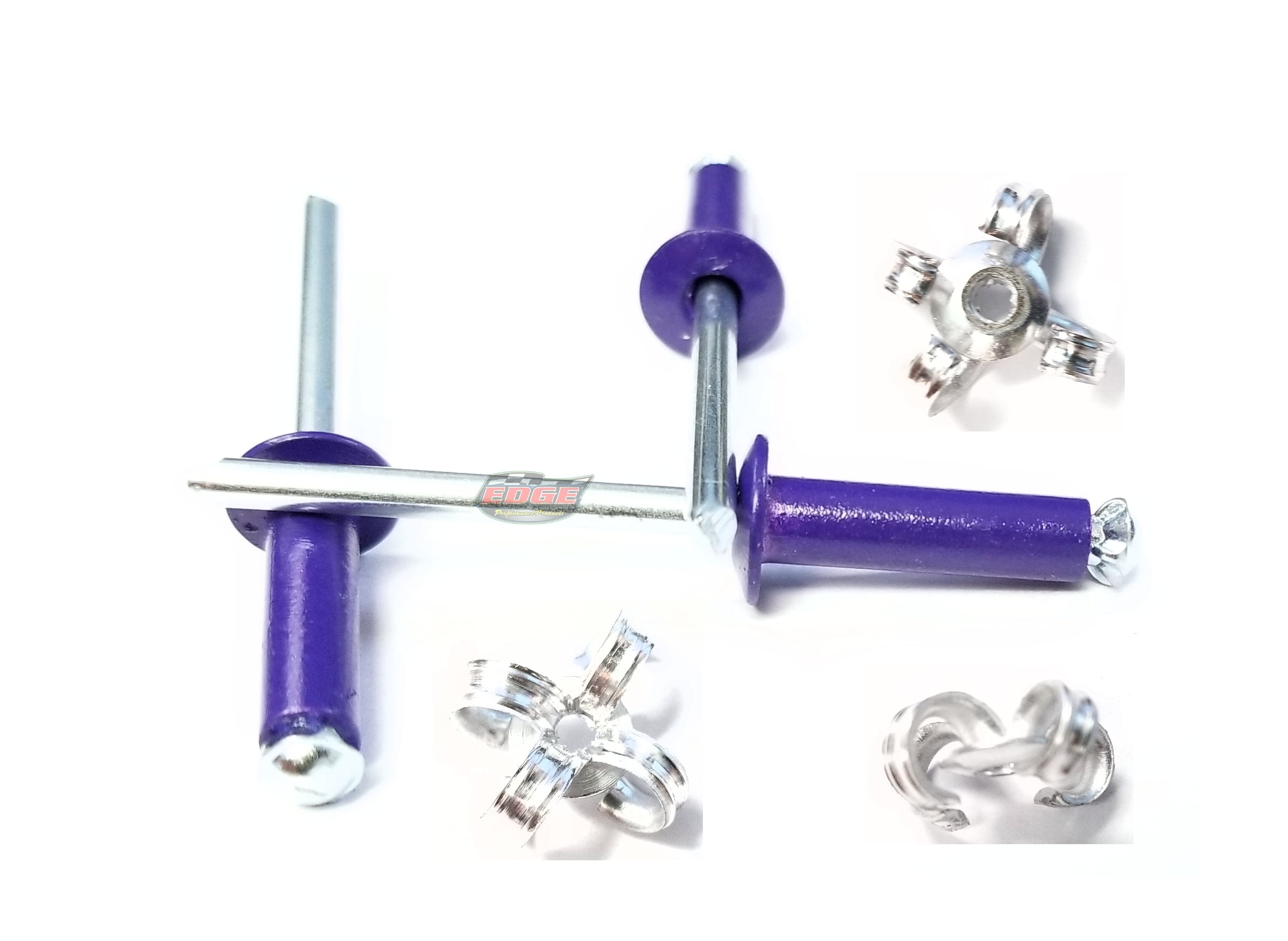 Purple 3/16" Pop Rivets Aluminum Small Head Exploding Banana Peel Back ...
