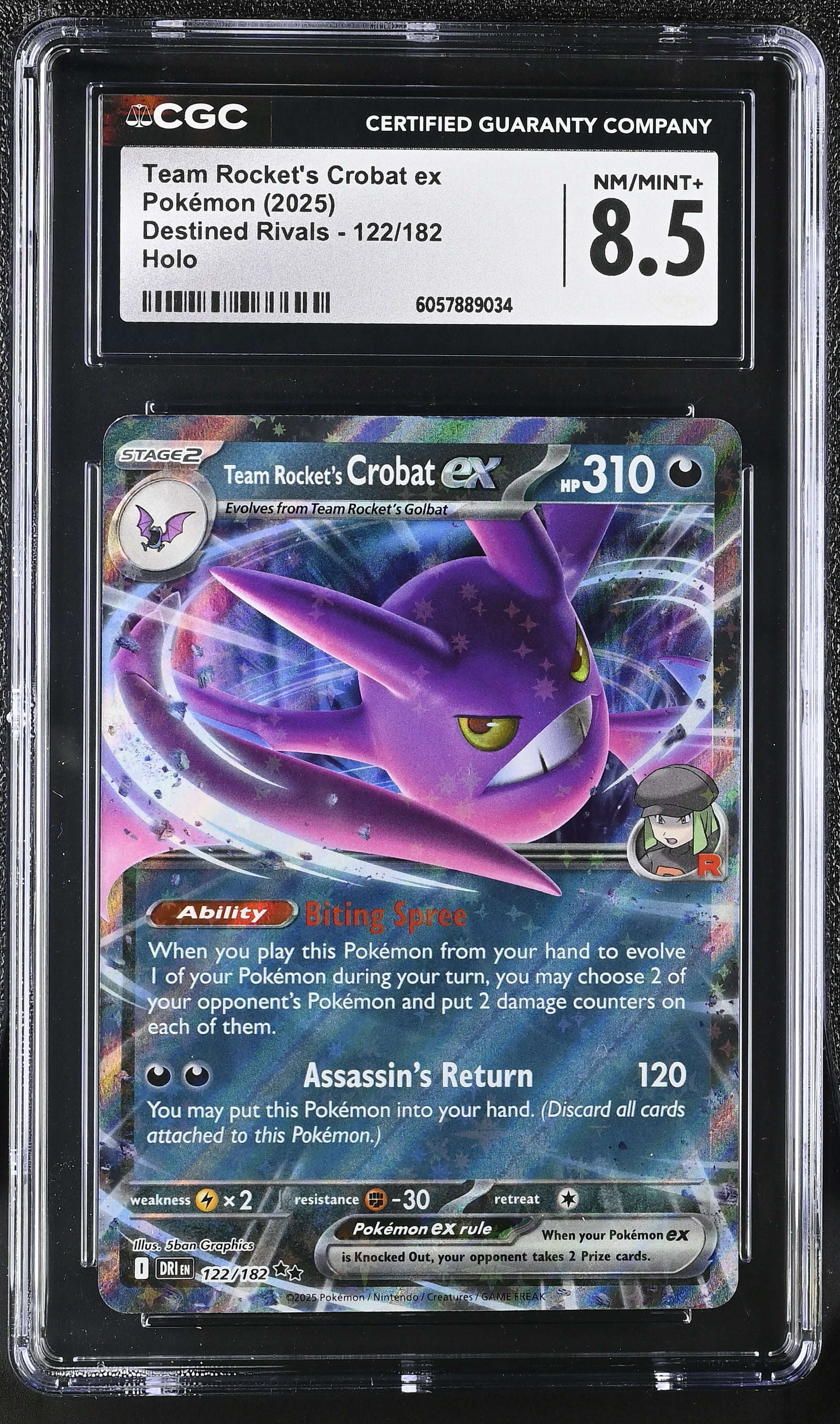 Pokemon Team Rocket's Crobat Ex 122/182 Holo CGC 8.5 - Walmart.com