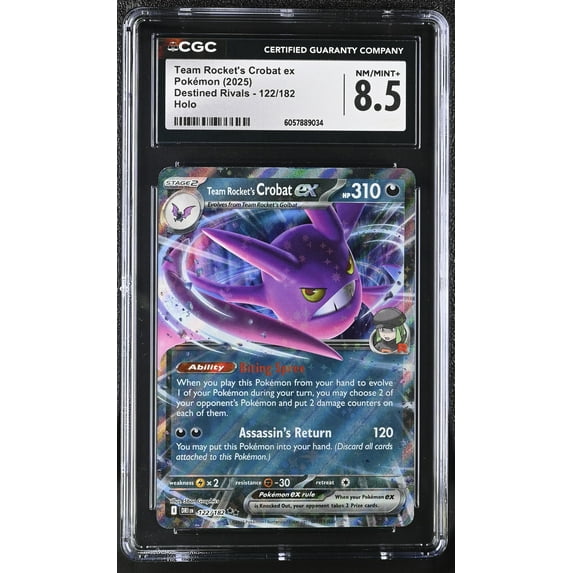 Pokemon Team Rocket's Crobat Ex 122/182 Holo CGC 8.5 - Walmart.com