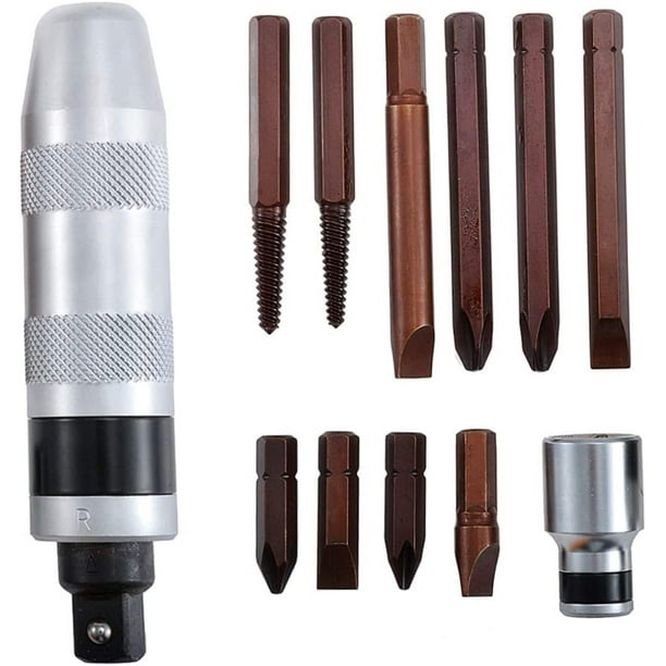 Impact Screwdriver Set Manual Driver Kit Heavy Duty Slotted Tool for ...