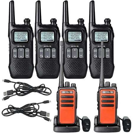 Dyfrio RT16 Walkie Talkies(4 Pack) and RT66 2 Way Radio(2 Pack),Long ...