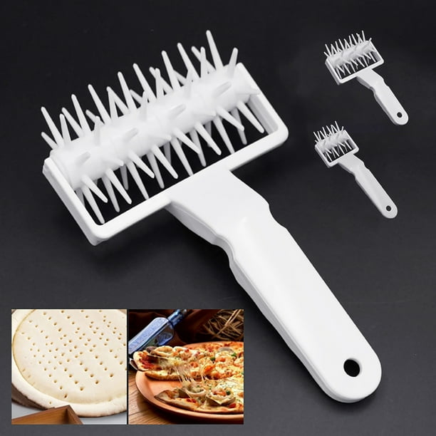 Cheers Plastic Pastry Pizza Dough Needle Wheels Roller Bread Hole Punch ...