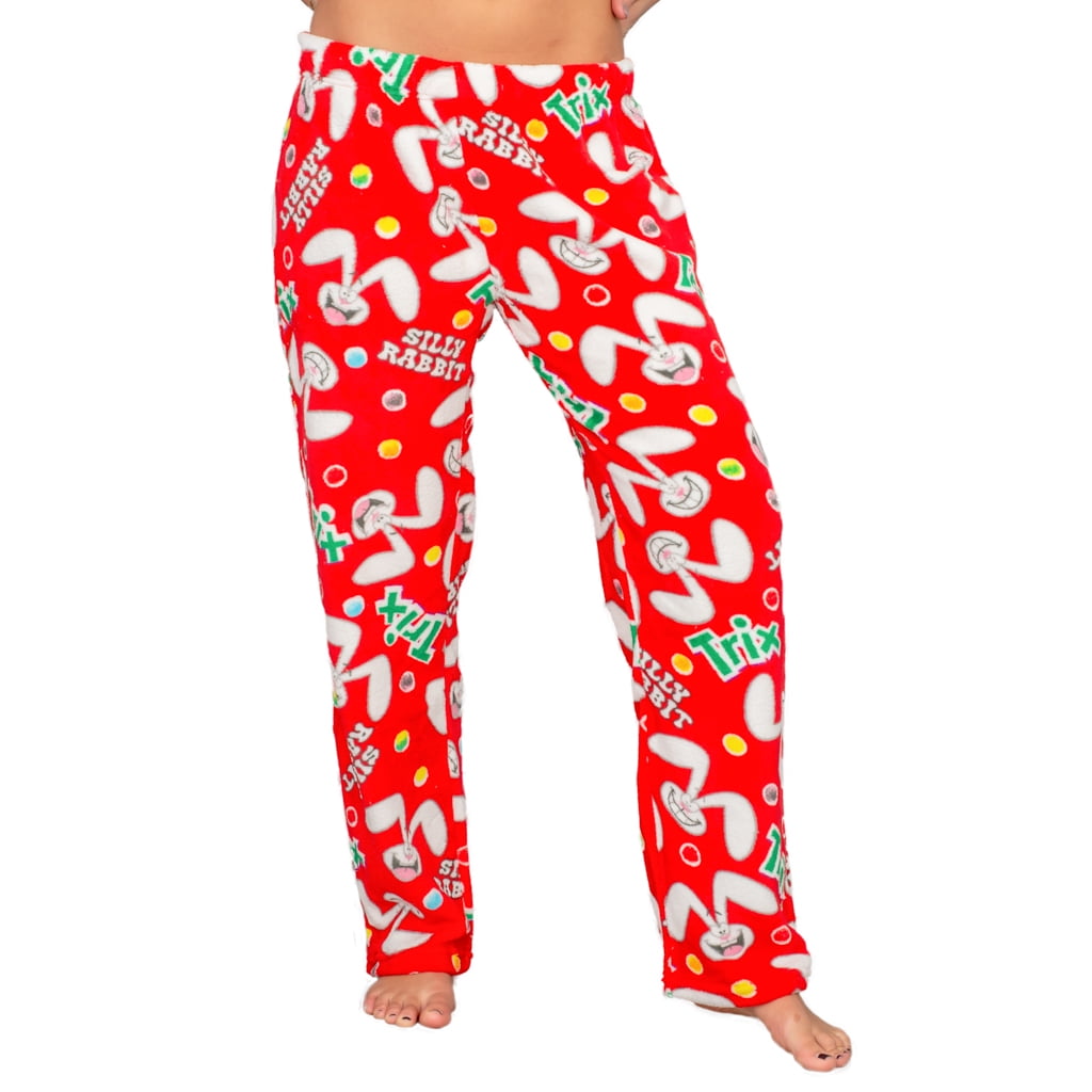 Trix Silly Rabbit Plush Adult Sleepwear Drawstring Lounge Pants ...