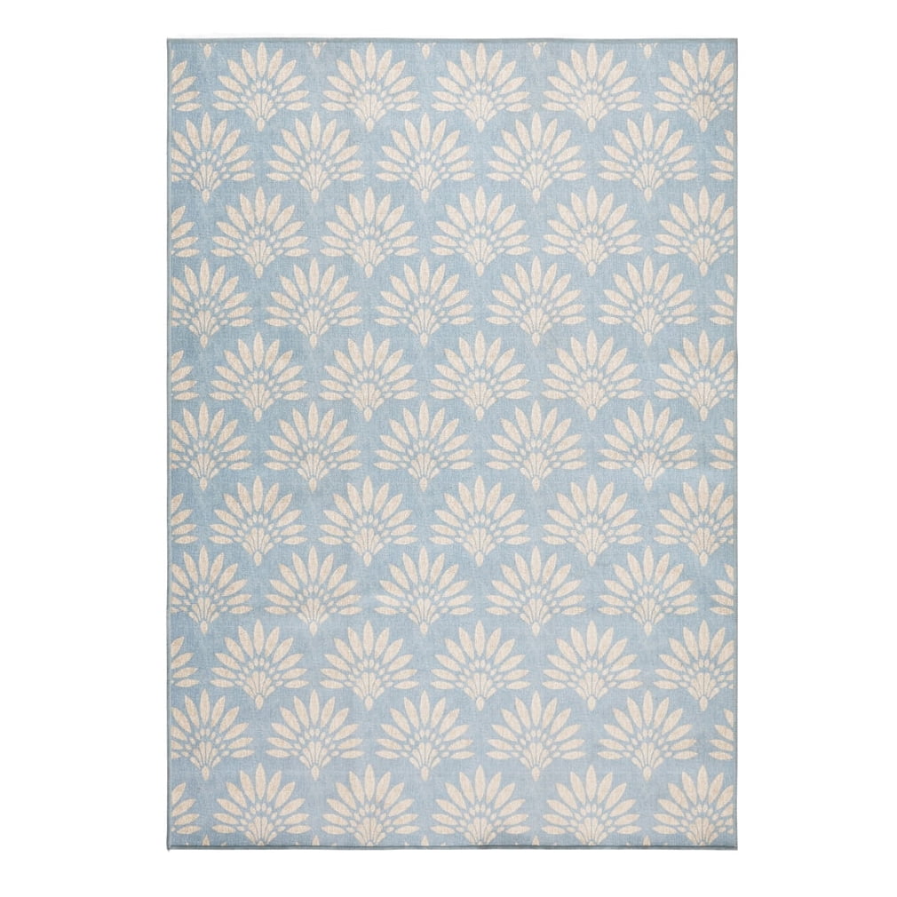 Better Homes & Gardens 7 ft. x 10 ft. Blue Fan Palm Outdoor Rug ...