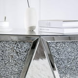 Glam Mirrored Coffee Table with Beautiful Crystal Diamond Accent for ...