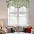 Cameo Green Abstract Art Tie Up Valance Curtains Vintage Linen Greek ...