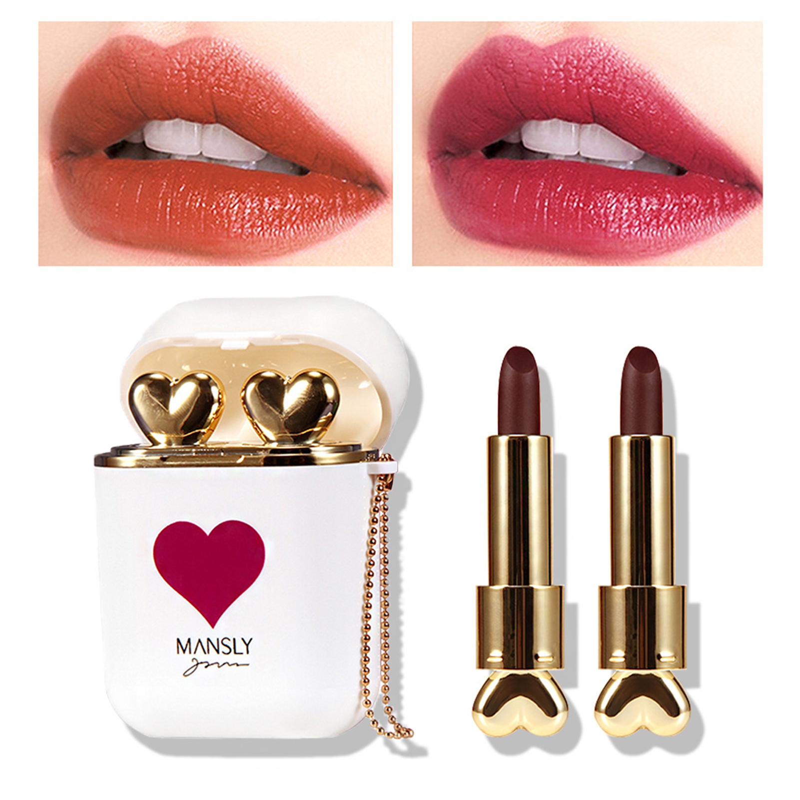 Mightlink 2Pcs/Set 1.2g Mini Lipsticks Double Tube Matte Texture ...