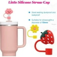 Strawberry Cloud Flower Silicone Straw Stopper - Compatible with ...