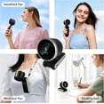 Black portable handheld turbine fan, up to 13550 RPM, 5 speeds, 12-hour ...