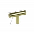 GlideRite 2 in. Solid Cabinet Bar T-Knob, Satin Gold - Walmart.com