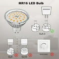 Gshe Iit MR16 LED Light Bulbs 4W AC/DC12V,Warm White 2700K 400LM,120 ...