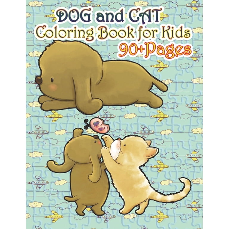 Cats And Dogs In Love Coloring Pages