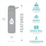 TAL Ranger 26 oz Pink and Black Insulated Stainless Steel Water Bottle ...