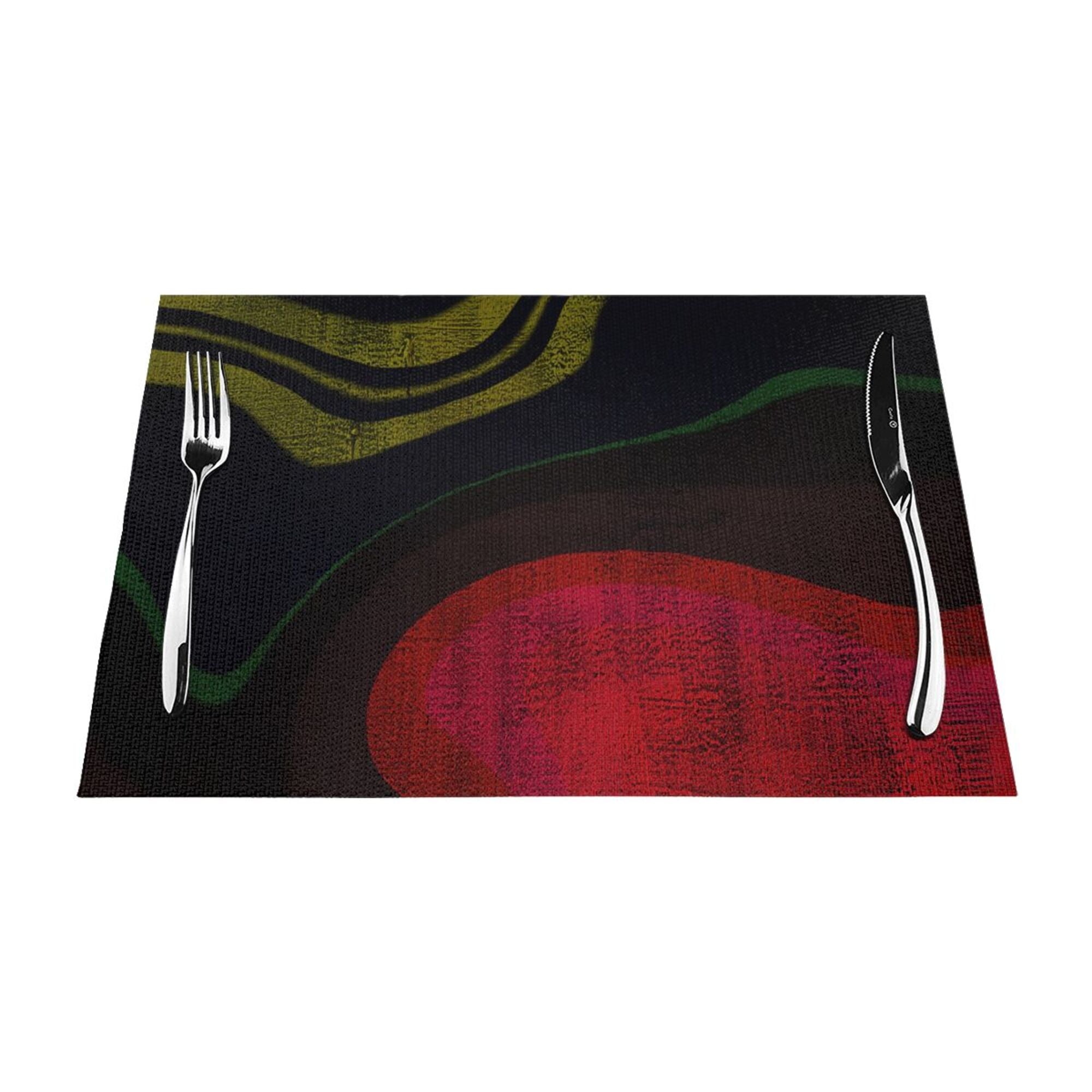 YFYANG Washable Heat-Resistant Placemats, 70% PVC/30% Polyester ...