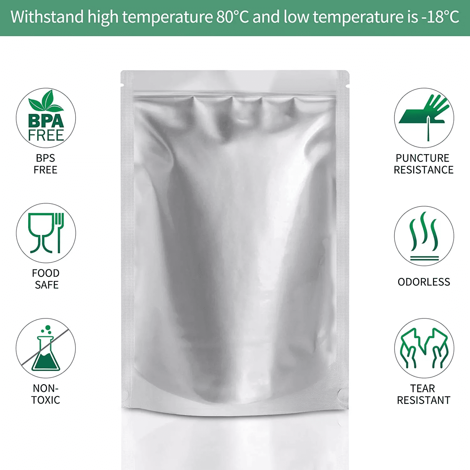 Nebesheii 20pcs Mylar Bags - 9.4 Mil Thick Food Storge Bags ...