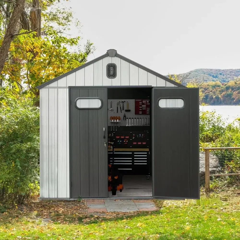 Click here for Domi Outdoor Living 8x8 Ft Outdoor Resin Storage S... prices