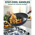 Cook N Home Hard Anodized Nonstick Wok with Lid 12-inch, Non Stick Stir ...