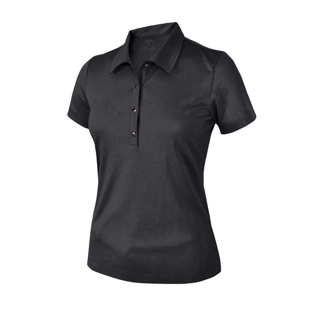 Monterey Club Women's Floral Emboss Texture Golf Polo Shirt #2096 ...