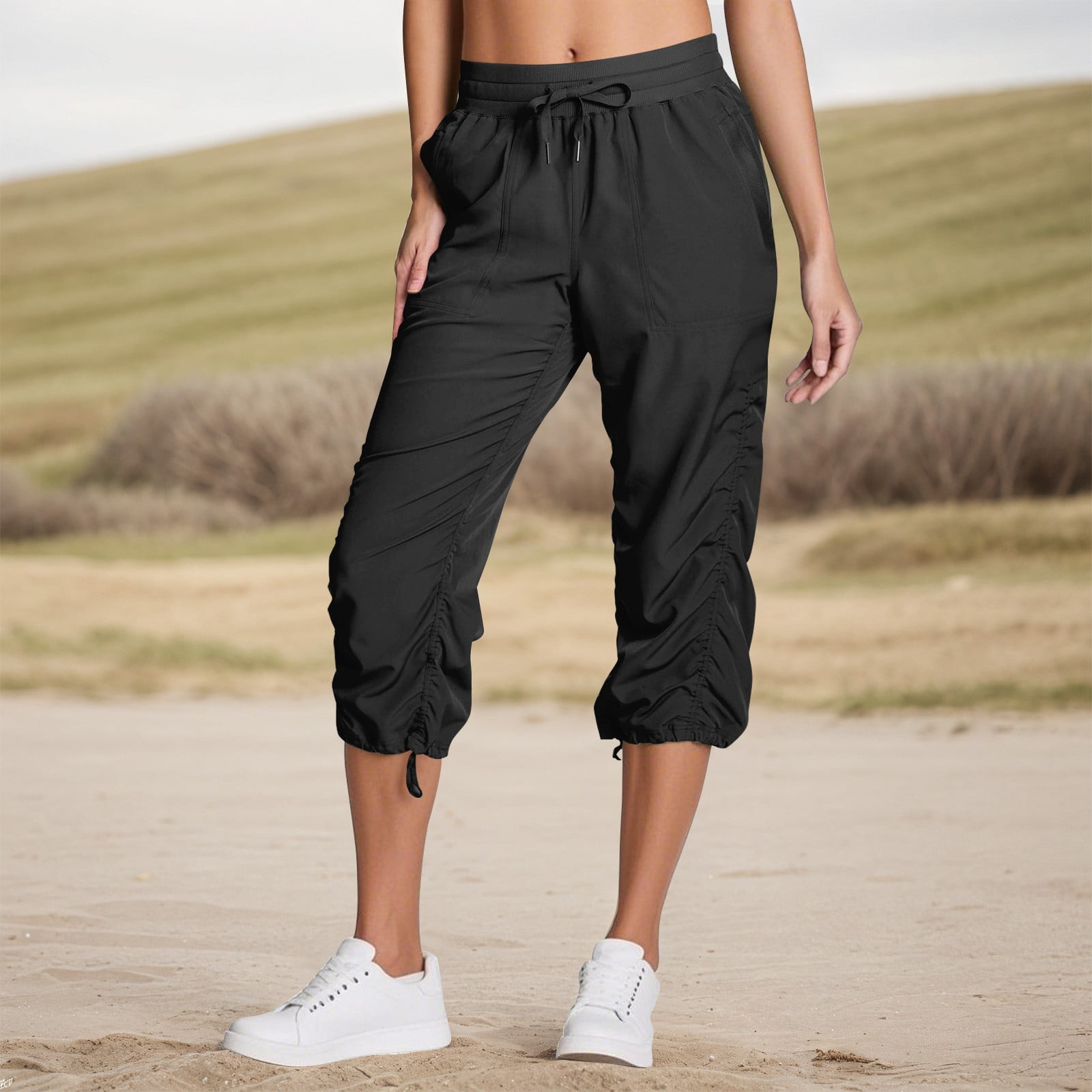 Click here for Tianiyouqing Capri Joggers Womens Elastic Waist Ci... prices