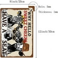 1pc Cattle Why Hello Sweet Cheeks Sign Vintage Tin Signs Funny Metal ...