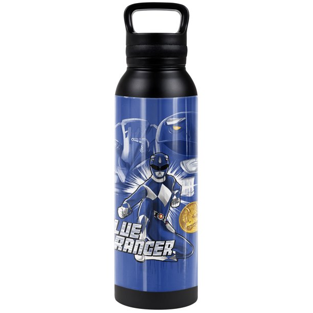 Power Rangers Official Blue Ranger 24 oz Insulated Canteen Water Bottle ...
