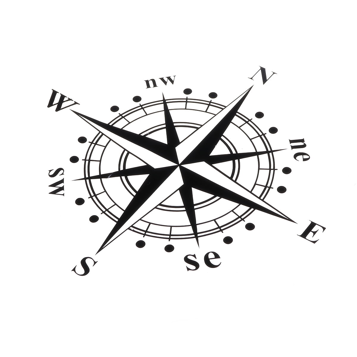 30/15CM Art Design Vinyl NSWE Compass Car Stickers DIY Vinyl Decal ...