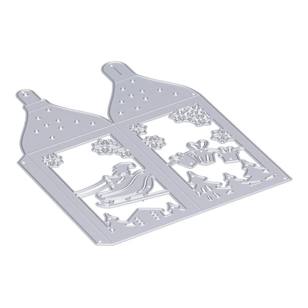 Troqueles navideños de acero al carbono, troquel de corte de Metal innovador para caja de regalo ...