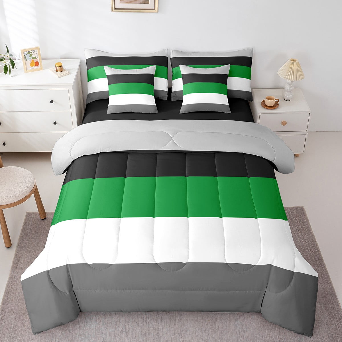 Click here for Yst  Geometric Striped Bedding Set  Modern Geometr... prices