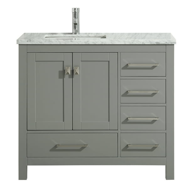 Eviva London 42 in x 18 in Gray Transitional Bathroom Vanity - Walmart.com