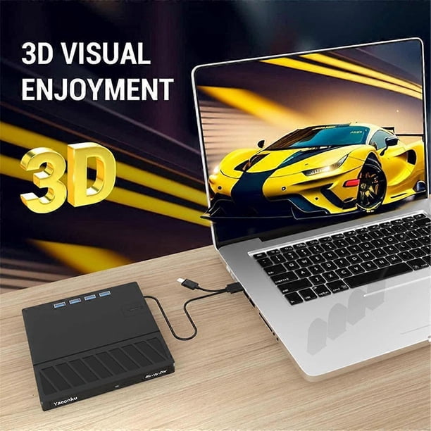 USB 3.0 Type-C Multiplication External Blu-Ray Optical Drive CD/DVD/BD ...