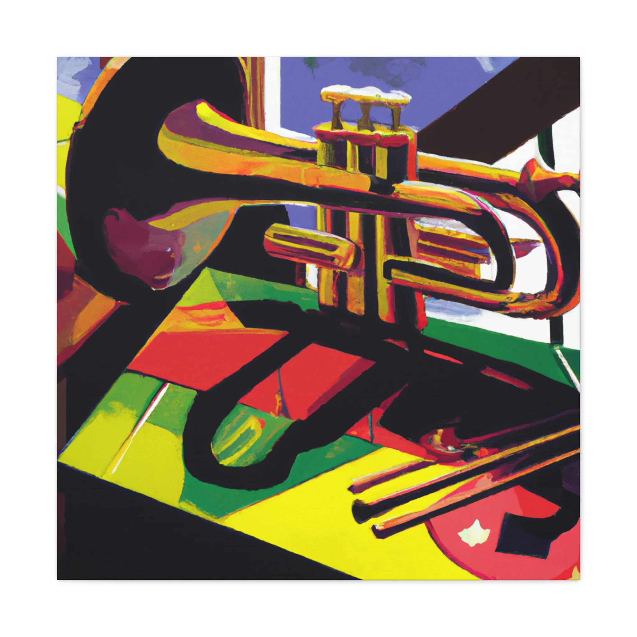 Trombone Pop Art Surge - Canvas - Walmart.com
