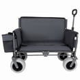 LuckyNote Heavy Duty Folding Wagon with Seat & Ice Pack, 500 lbs, 180L ...