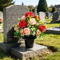 Cemetery Memorial Flowers Artificial Potted Plant Funeral Decor Fake ...
