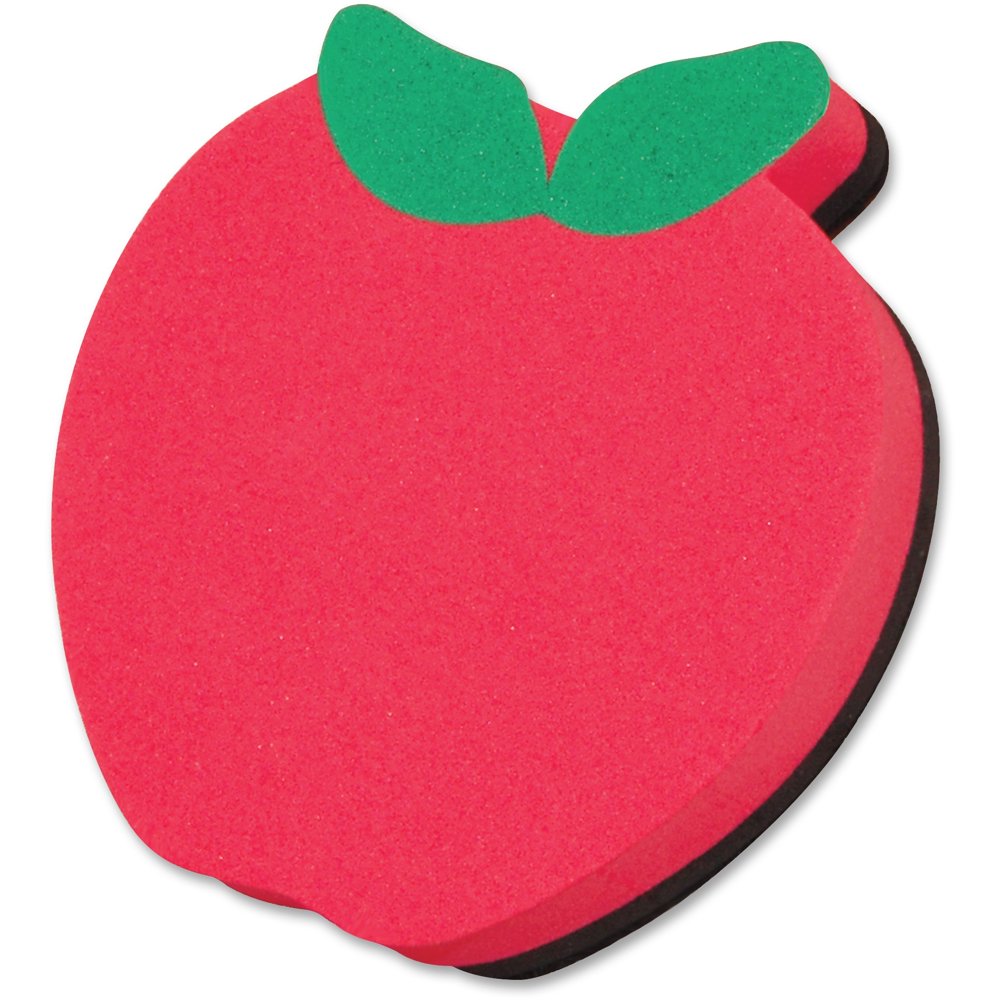 Ashley, ASH10020, Apple Design Magnetic Whitebrd Eraser, 1 Each, Red ...
