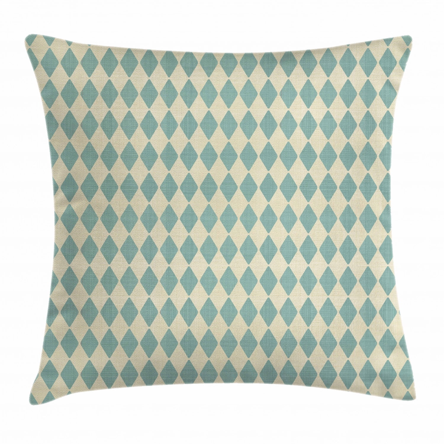 Geometric Throw Pillow Cushion Cover, Rhombus Pattern with Retro Design ...